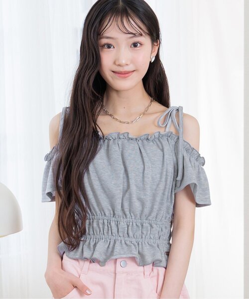 【セール】カップ付きデザイントップス（Tシャツ/カットソー）｜algy（アルジー）のファッション通販 - ZOZOTOWN