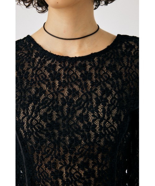 MOUSSY（マウジー）の「BACK OPEN LACE CUT トップス（Tシャツ/カットソー）」 - WEAR