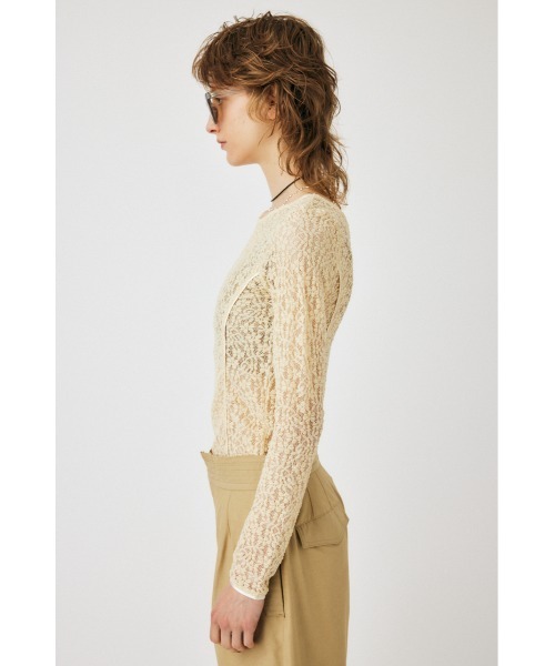 MOUSSY（マウジー）の「BACK OPEN LACE CUT トップス（Tシャツ/カットソー）」 - WEAR