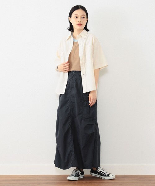 BEAMS BOY（ビームスボーイ）の「BEAMS BOY / コットン タイプライター M-65 スカート（スカート）」 - WEAR