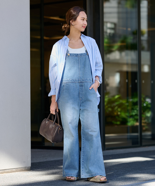 FRAMeWORK（フレームワーク）の「JOHNBULL/ジョンブル デニムフレアオーバーオール（サロペット/オーバーオール）」 - WEAR