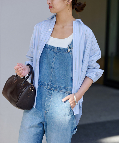 FRAMeWORK（フレームワーク）の「JOHNBULL/ジョンブル デニムフレアオーバーオール（サロペット/オーバーオール）」 - WEAR