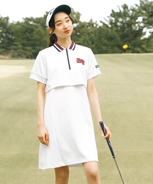 FILA GOLF（フィラゴルフ ）の「【FILA GOLF:フィラゴルフ】レディースハーフジップワンピース ゴルフ（ワンピース）」 - WEAR