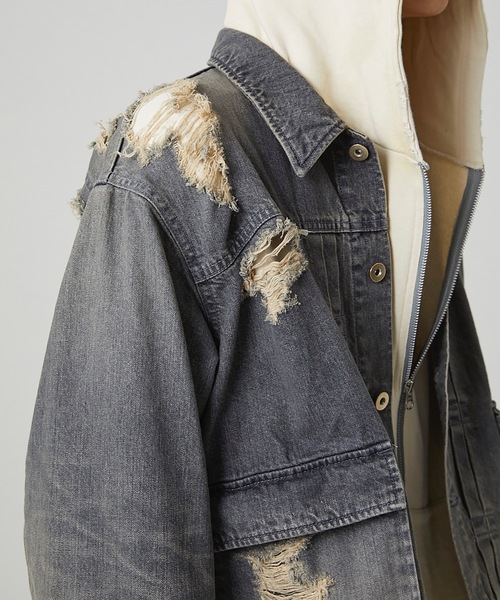 DISCOVERED（ディスカバード）の「BORO DENIM BLOUSON（デニム
