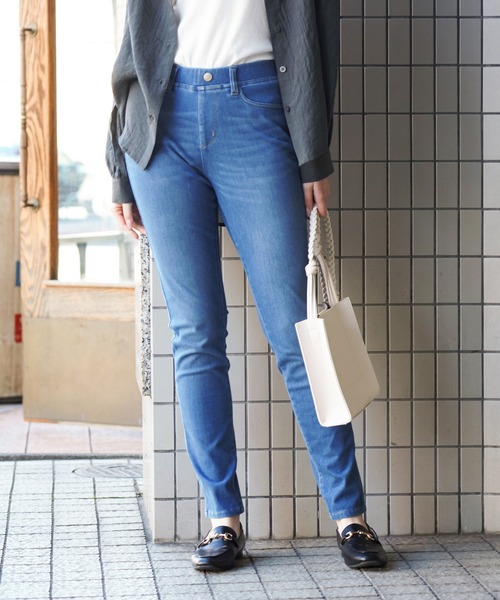 Magic Legs パーフェクトレッグス ストレッチデニムスキニーパンツ（デニムパンツ）｜NAVY（ネイビー）のファッション通販 ...