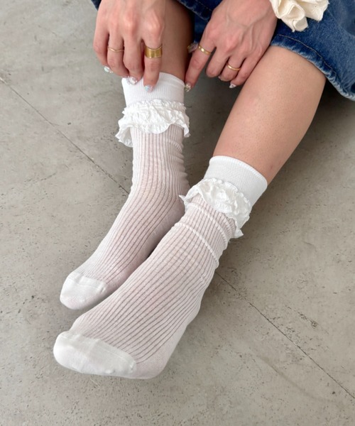 SOLLON.（ソルロン）の「コットンフリルリブソックス（ソックス/靴下）」 - WEAR