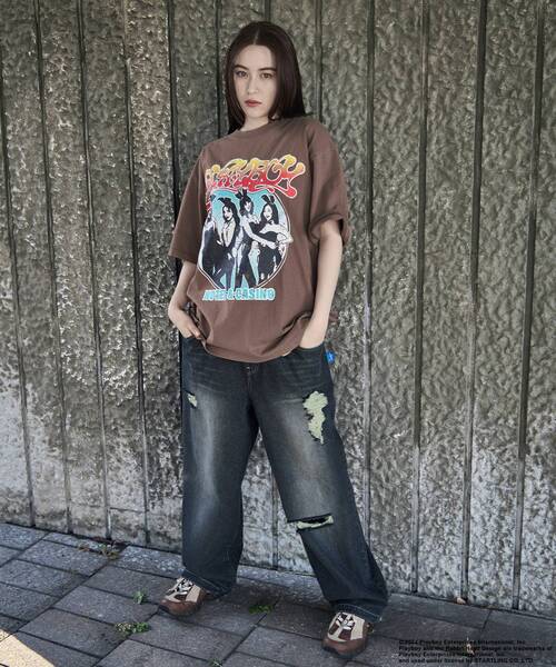 PLAYBOY（プレイボーイ）の「【SEQUENZ】PBHC FADE S/S TEE / プレイボーイ 半袖Tシャツ バックプリント ブランドロゴ バニー ガール バンT フェード ...