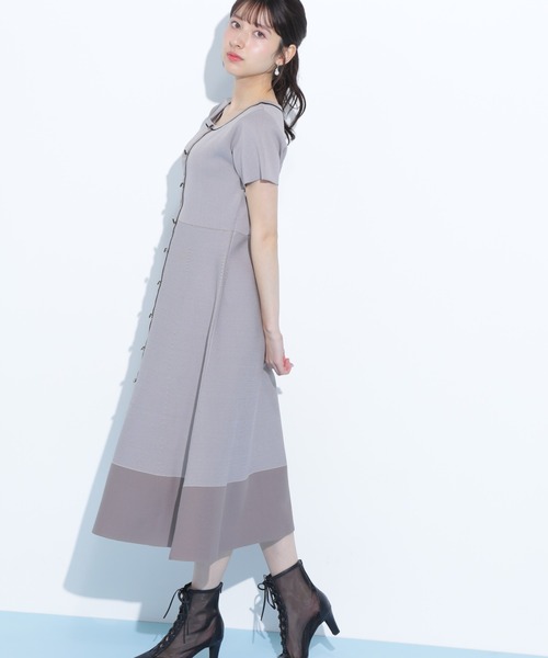 セール】◇半袖フレアニットワンピース（ワンピース）｜JILL by JILL