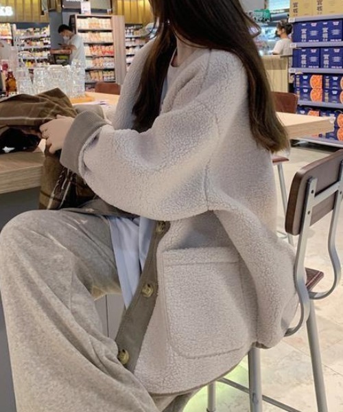 Teem Store（チームストア）の「カラーレスボアノーカラージャケット（ノーカラージャケット）」 - WEAR