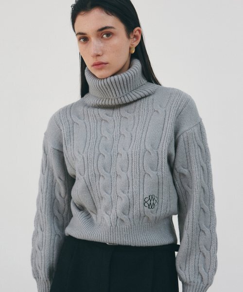 NICOLE CABLE TURTLENECK KNIT_GRAY（ニット/セーター）｜NICK&NICOLE（ニックアンドニコール）の ...