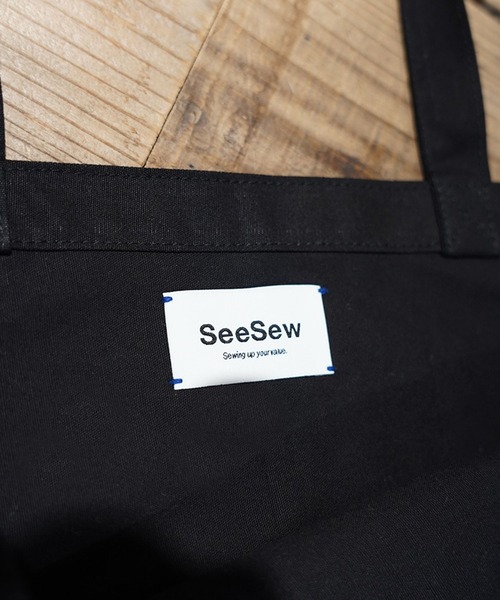 SeeSew（シーソー）の「【UNISEX】BOX LOGO BIG TOTE/ボックスロゴビッグトート（トートバッグ）」 - WEAR