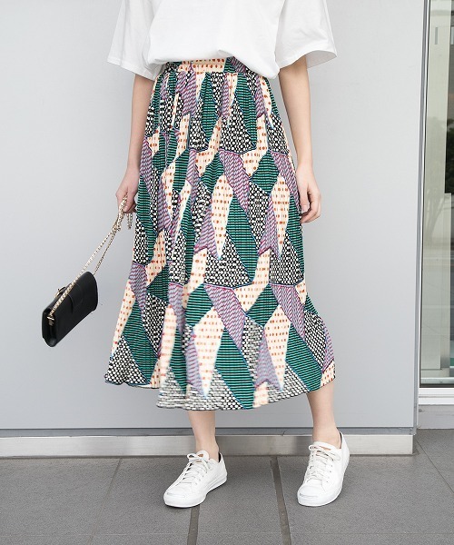 Libby&Rose（リビーアンドローズ）の「パッチワーク柄プリーツスカート（スカート）」 - WEAR