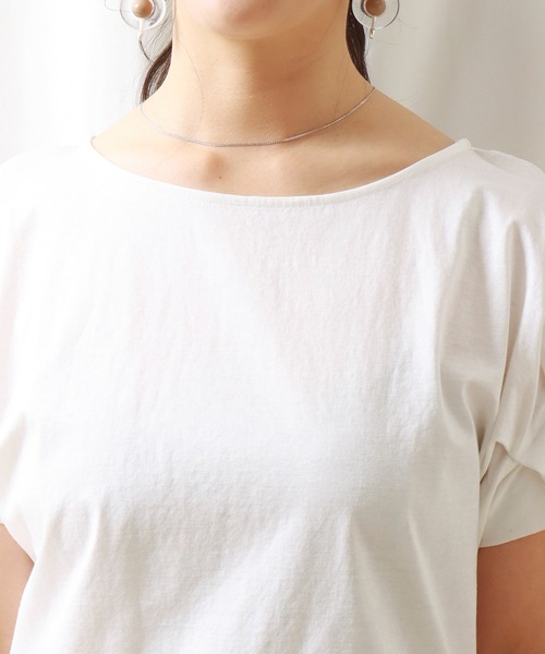 libelle more（リベル モア）の「バイオシルケット袖口タックプルオーバー（Tシャツ/カットソー）」 - WEAR