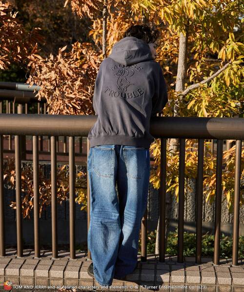 Tom＆Jerry（トムアンドジェリー）の「【SEQUENZ】TOM and JERRY MOUSE TROUBLE EMBOSS ZIP PARKA / トムとジェリー ストリート 古着風 ...