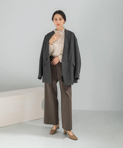 セール】『WEB限定』フリルスタンドカラーシャツ（シャツ/ブラウス