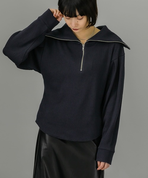 KBF（ケイビーエフ）の「ハーフZIPデザイントップス（Tシャツ/カットソー）」 - WEAR