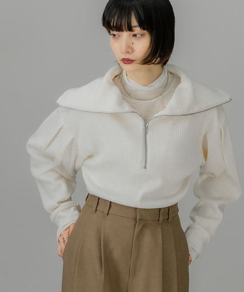 KBF（ケイビーエフ）の「ハーフZIPデザイントップス（Tシャツ/カットソー）」 - WEAR