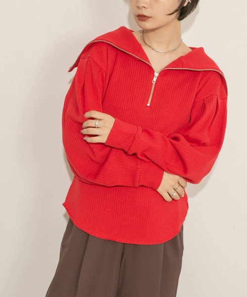 KBF（ケイビーエフ）の「ハーフZIPデザイントップス（Tシャツ/カットソー）」 - WEAR