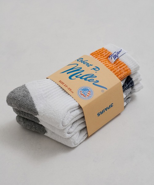 MILLER（ミラー）の「【Miller/ミラー】3P LINE SOCKS（ソックス/靴下）」 - WEAR