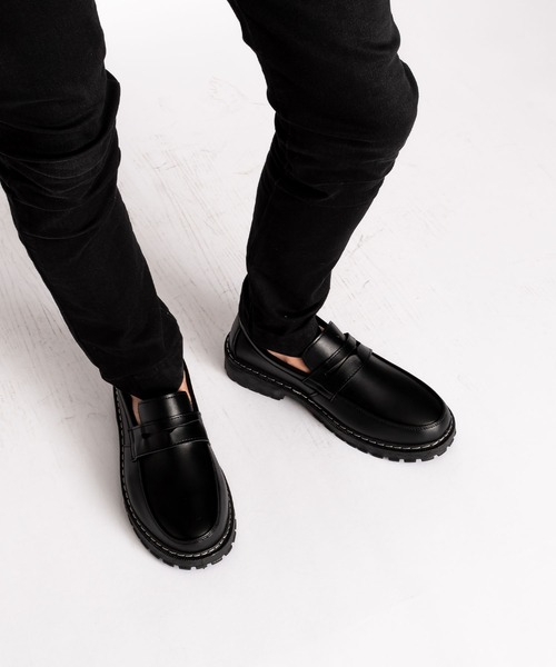 SVEC（シュベック）の「厚底 チャンキーソール Uチップ コインローファー（ローファー）」 - WEAR