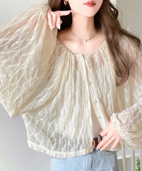 【セール】華やか大人ガーリートップス。マルチwayストレッチレースカーディガン（カーディガン/ボレロ）｜classicalelf（クラシカルエルフ）のファッション通販 - ZOZOTOWN