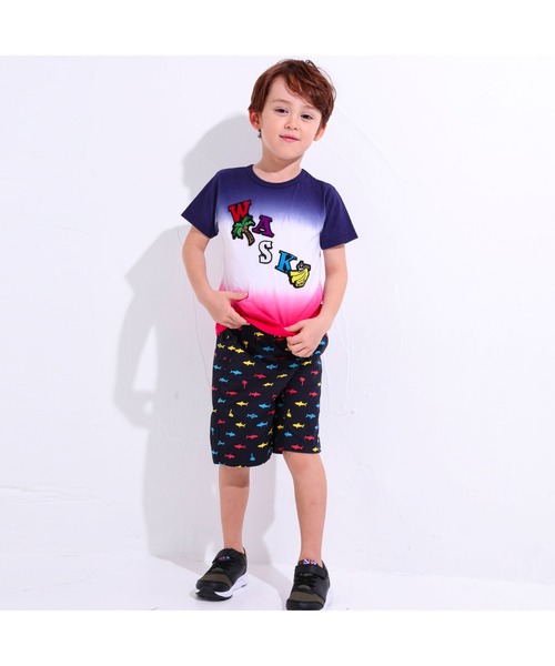 WASK（ワスク）の「WASK/天竺段染めワッペンTシャツ(110cm~130cm)（Tシャツ/カットソー）」 - WEAR