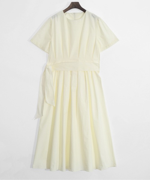 AMAJI（アマジ）の「ウエストマークタックワンピース（ワンピース）」 - WEAR