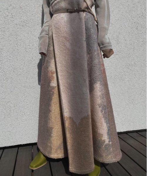 Ameri（アメリ）の「ANDREA ABSTRACT PAINT SKIRT（スカート）」 - WEAR