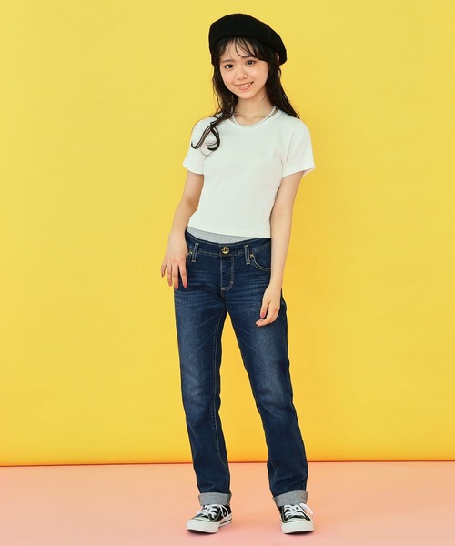 Lee（リー）の「Lee/リー【130-160cm】キッズ ベーシック リブ ストレッチ テーパードデニムパンツ（デニムパンツ）」 - WEAR