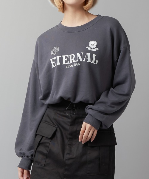 SPINNS（スピンズ）の「ETERNALデザイン 裏毛ショート丈スウェット（スウェット）」 - WEAR