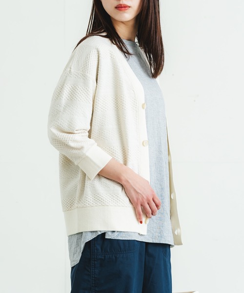 quadro（クオドロ）の「コンピューターJQ8分袖カーディガン（カーディガン/ボレロ）」 - WEAR