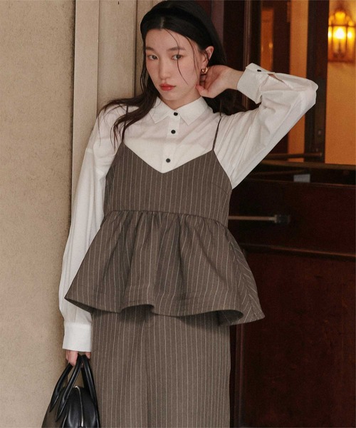 titivate（ティティベイト）の「Vネックペプラムキャミソールトップス（キャミソール）」 - WEAR