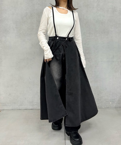 Six M（シックスエム）の「【SixM/シックスエム】3WAYロールデニムワンピース（ワンピース）」 - WEAR