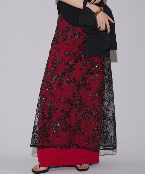 Flower spangle wrap skirt/フラワースパンコールラップスカート（スカート）｜yae（ヤエ）のファッション通販 ...