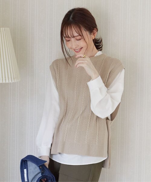 ikka（イッカ）の「【雑誌InRed web10月号掲載】サイドリボンニットベスト（ベスト）」 - WEAR