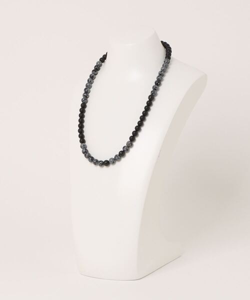 【rurururu】オニキスとスノーフレークオブシディアンのネックレス（ネックレス）｜tone（トーン）のファッション通販 - ZOZOTOWN