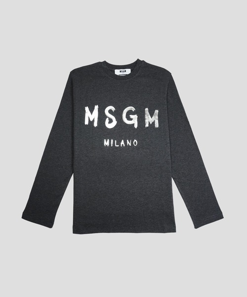 MSGM（エムエスジーエム）の「【New Color】MSGM ブラッシュロゴ ロングスリーブTシャツ（Tシャツ/カットソー）」 - WEAR