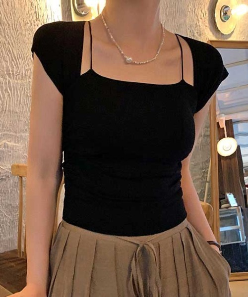 Vipoa（ヴィポア）の「fake layered tops（Tシャツ/カットソー）」 - WEAR