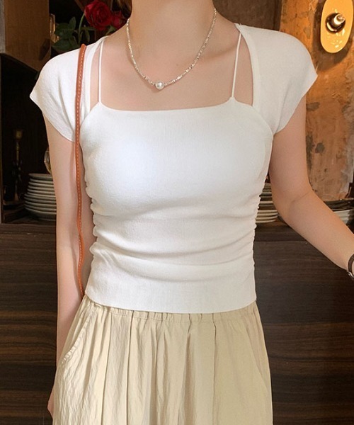 Vipoa（ヴィポア）の「fake layered tops（Tシャツ/カットソー）」 - WEAR