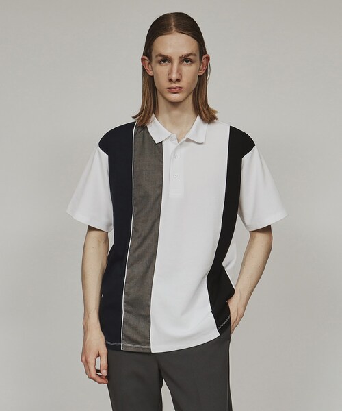 【セール】鹿の子切替半袖ポロ（ポロシャツ）｜tk.TAKEO KIKUCHI（ティーケータケオキクチ）のファッション通販 - ZOZOTOWN