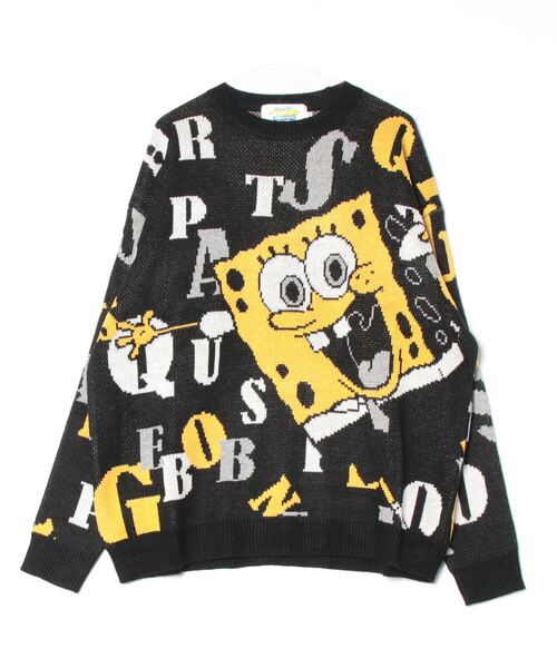 Salong hameu（サロン ハミュー）の「SpongeBob（スポンジ・ボブ）キャラクタージャガード編みモノグラムニットセーター ...