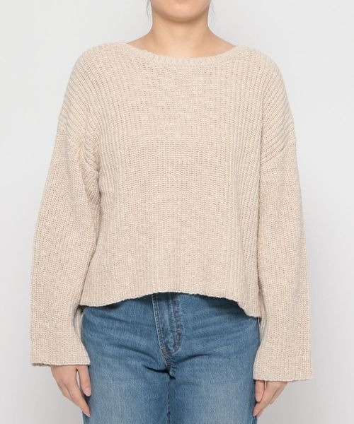 LOWRYS FARM（ローリーズファーム）の「スラブヤーンクロップドロングスリーブ 187982（ニット/セーター）」 - WEAR