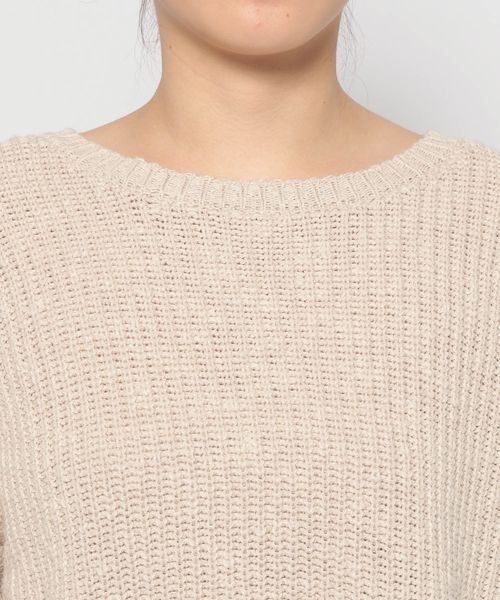 LOWRYS FARM（ローリーズファーム）の「スラブヤーンクロップドロングスリーブ 187982（ニット/セーター）」 - WEAR