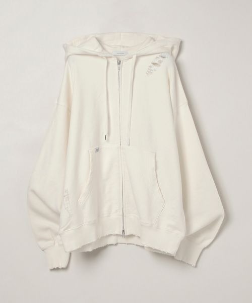 JEANASIS（ジーナシス）の「ポイントロゴダメージZIPフーディ/104980（パーカー）」 - WEAR