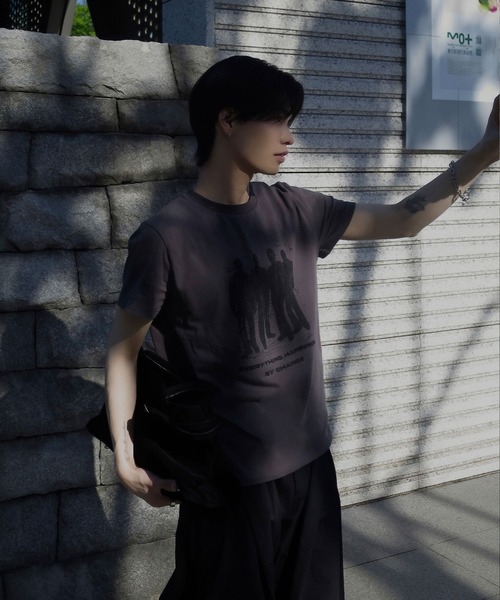 Classical Origin（クラシカルオリジン）の「《Haruto×クラシカルエルフコラボ》綿100％メッセージ刺繍入りグラフィックTシャツ（半袖）/Embroidered ...