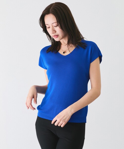 Jayro（ジャイロ）の「Vネックフレンチ袖ニット（ニット/セーター）」 - WEAR