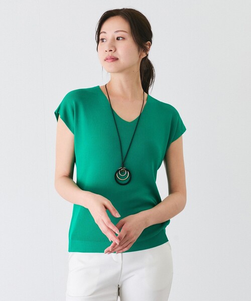 Jayro（ジャイロ）の「Vネックフレンチ袖ニット（ニット/セーター）」 - WEAR