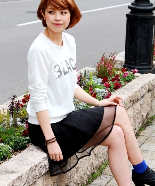 WEGO（ウィゴー）の「WEGO/オーガンジーフレアスカート（スカート）」 - WEAR