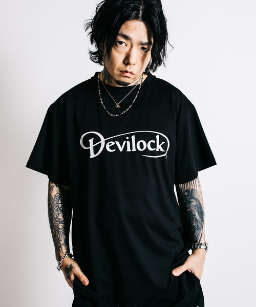 【セール】【ムラサキスポーツ別注】DEVILOCK/デビロック UVケア 水陸両用/ユーティリティ バックプリントTシャツ/半袖ラッシュガード/ROCK DVL23-SS-DD（ラッシュガード ...