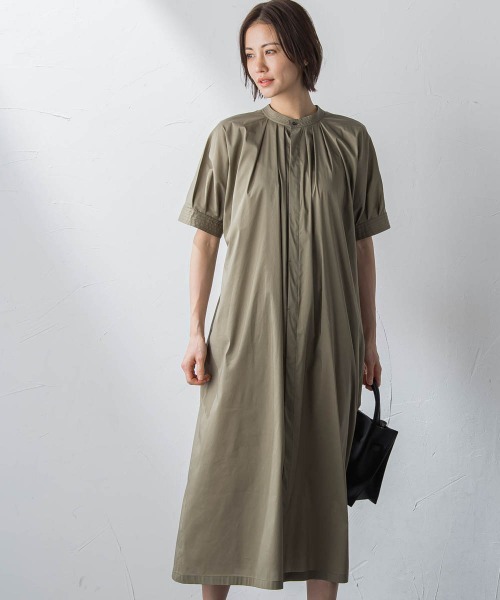 【セール】【WEB限定】防シワベルト付きネックギャザーワンピース≪洗濯機で洗える≫（ワンピース）｜LAUTREAMONT（ロートレアモン）の ...